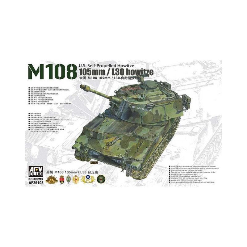 AFV Club M108 105mm/L30 Self-Propelled Howitzer
