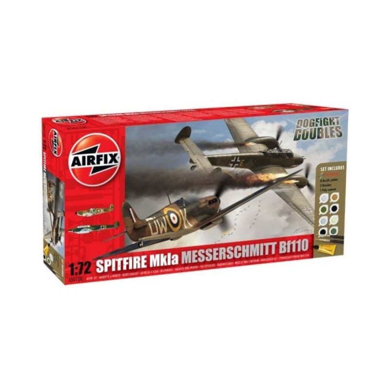 Airfix A50128 1/72 Dogfight Double Spitfire Mk1A and BF110C/D