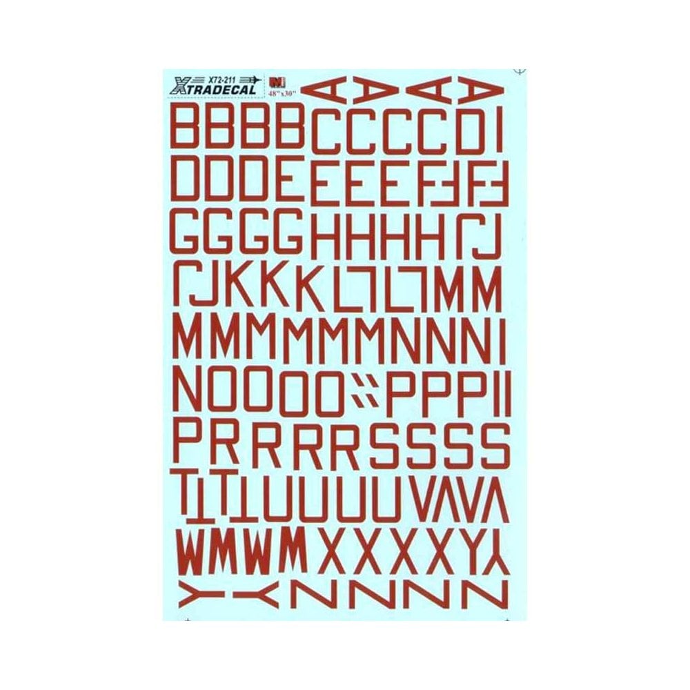 Xtradecal X72211 1/72 RAF WWII Dull Red Bomber Code Letters