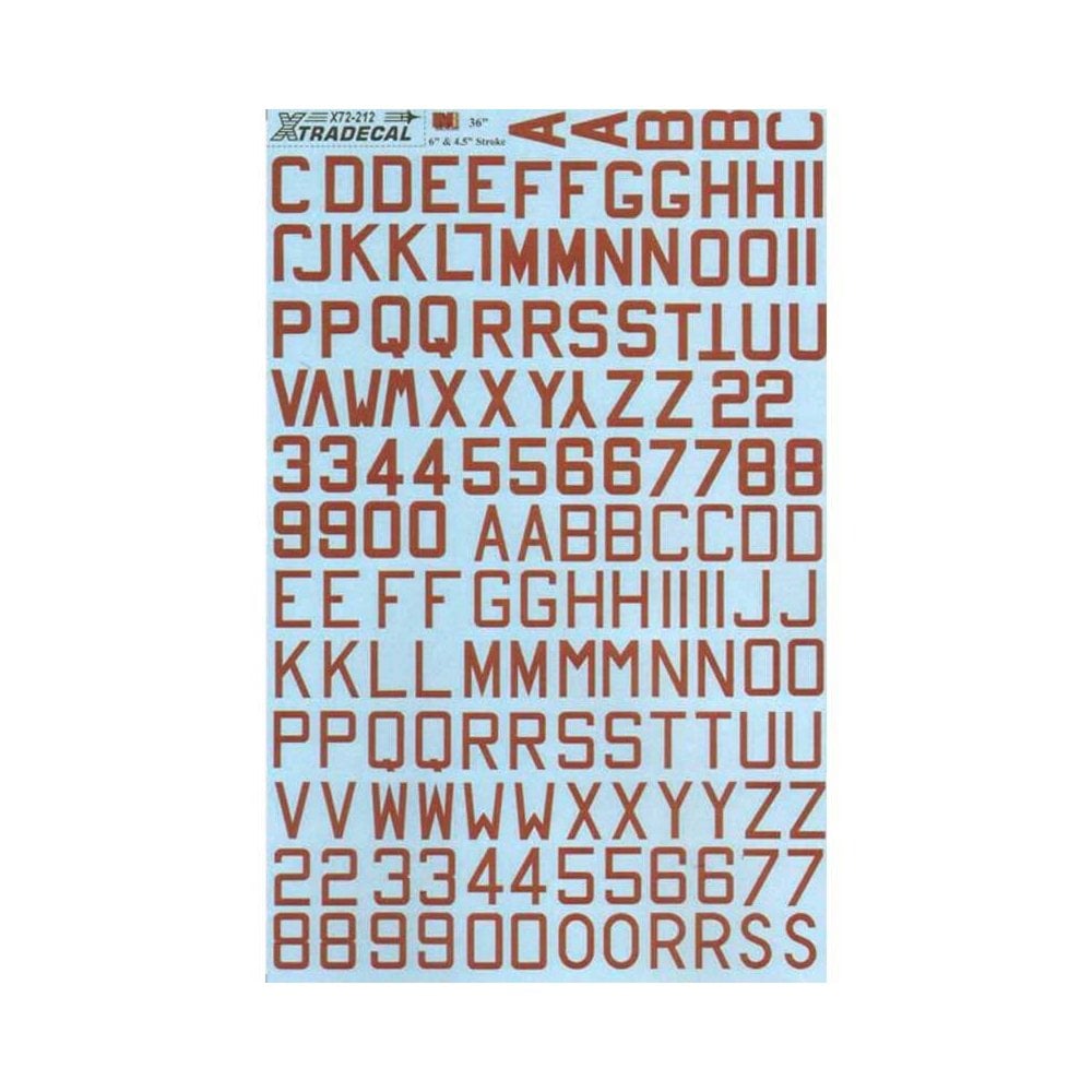 Xtradecal X72212 1/72 RAF WWII Dull Red Bomber Code Letters