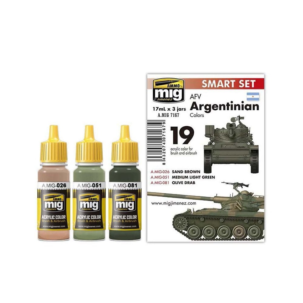 AFV Argentinian Colors Set [19] Ammo A.MIG-7167 – Scale Model Shop
