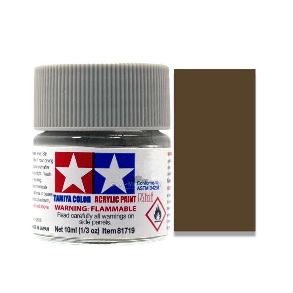 Tamiya Mini Acrylic Paints 81764 XF-64 Red Brown