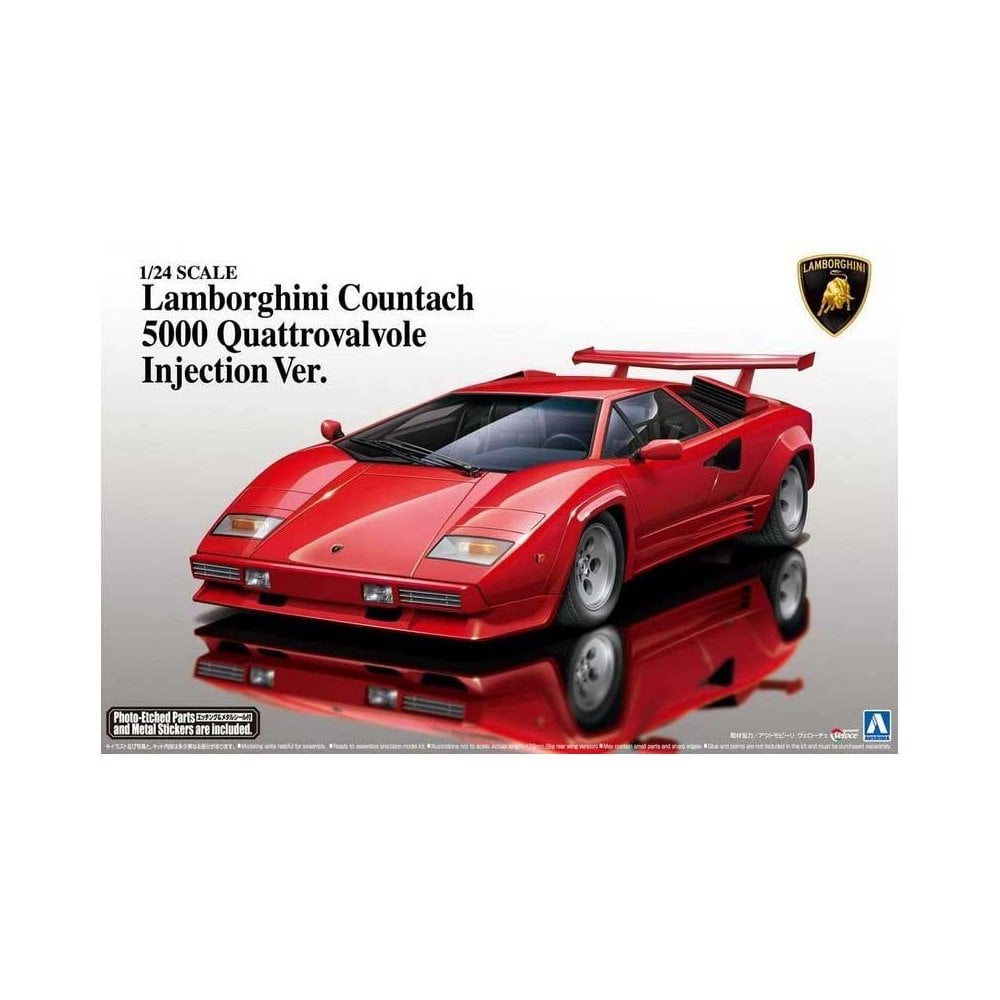 1/24 Lamborghini Countach 5000 Quattrovalvole Injection Aoshima 01154 ...