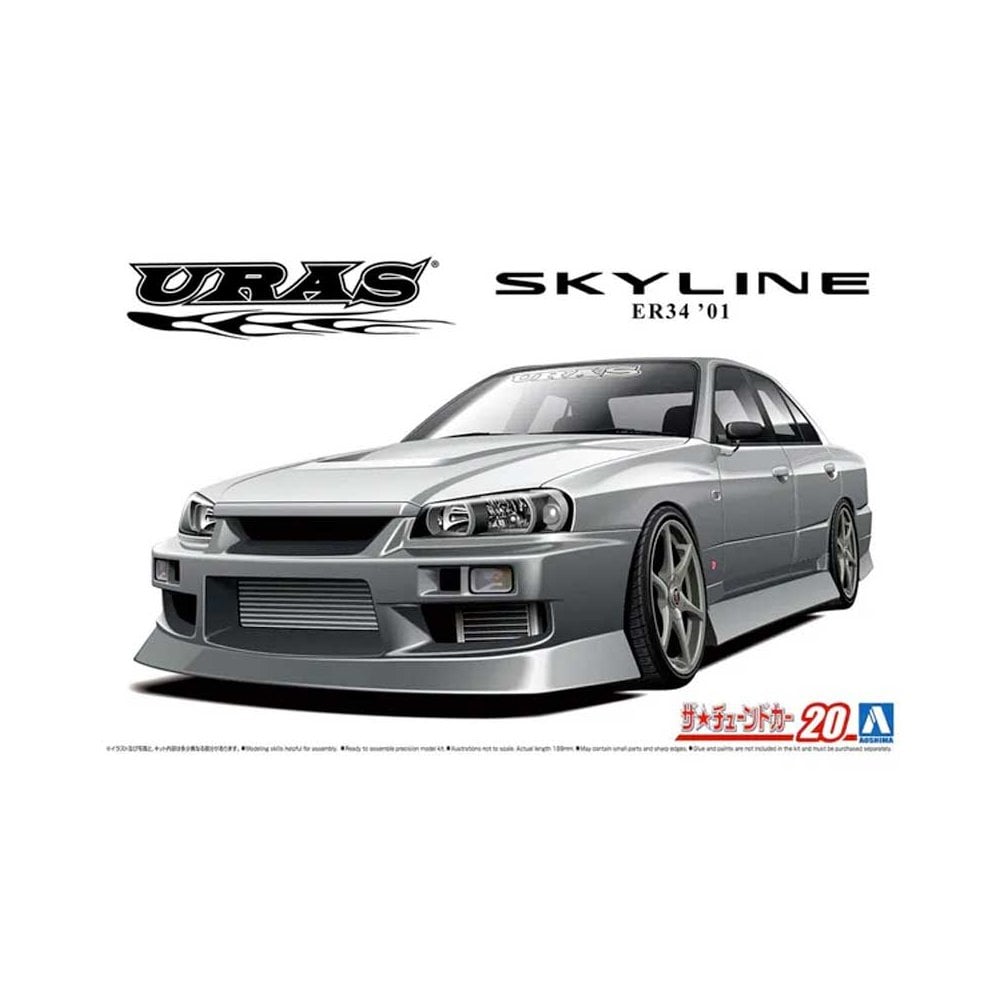 1/24 URAS ER34 Skyline 25GT-t ’01 Aoshima 06134 – Scale Model Shop