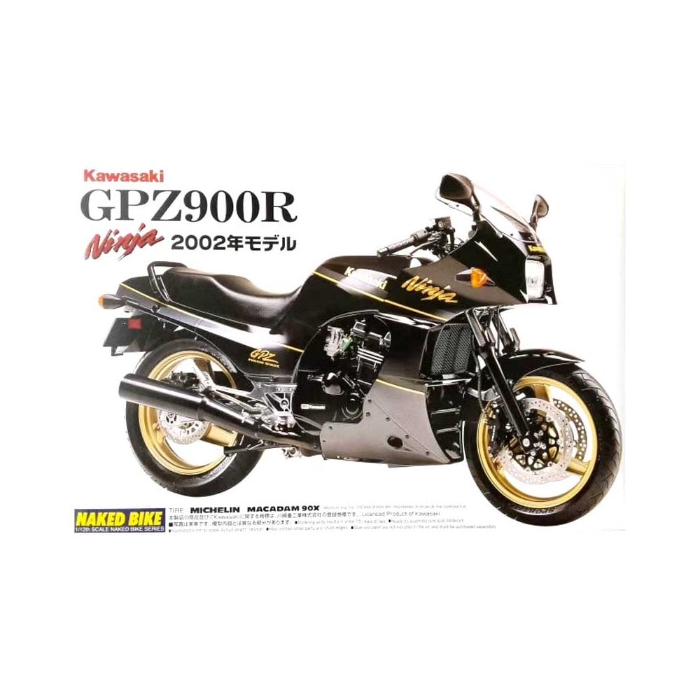 1/12 Kawasaki GPZ900R Ninja 2002 Aoshima 04287 – Scale Model Shop