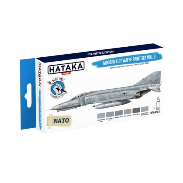 Hataka HTKBS61 Modern Luftwaffe Paint Set Vol.3 Blue Line
