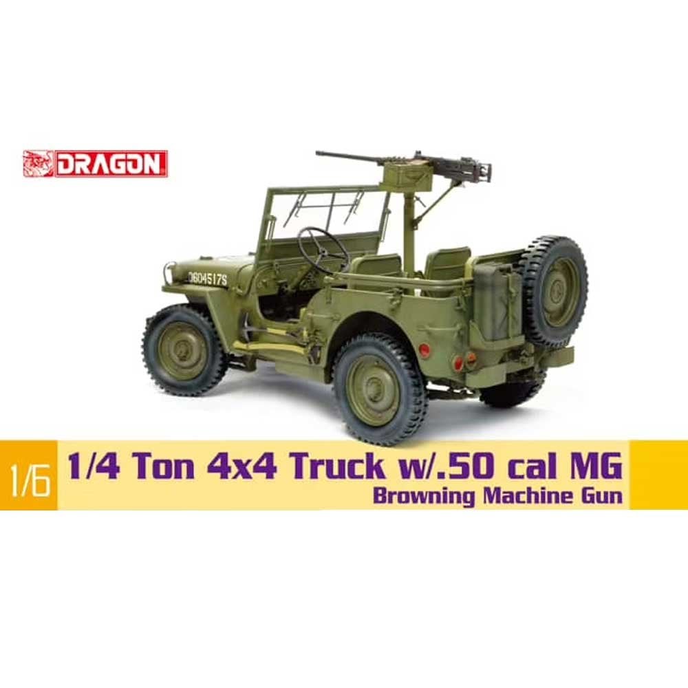 Dragon D75052 1/6 1/4 Ton 4x4 Truck w/.50 cal MG
