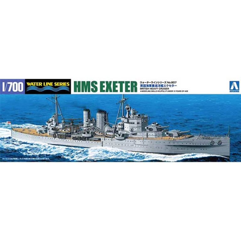 1/700 Royal Navy Heavy Cruiser HMS Exeter 052730 Aoshima – Scale Model Shop