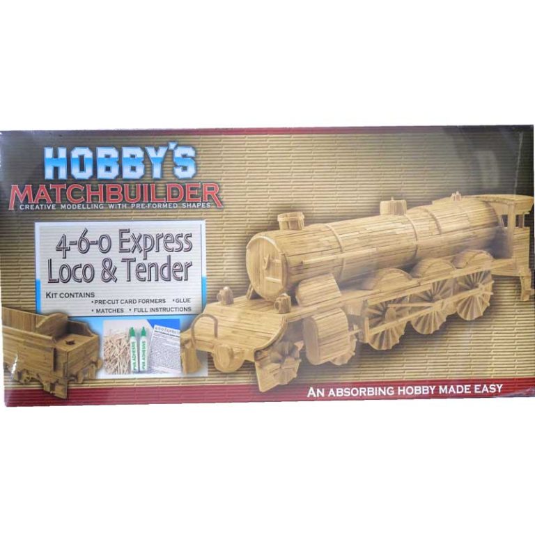 Matchbuilder MSLOCO 4-6-0 Express Loco & Tender Steam Train Matchstick