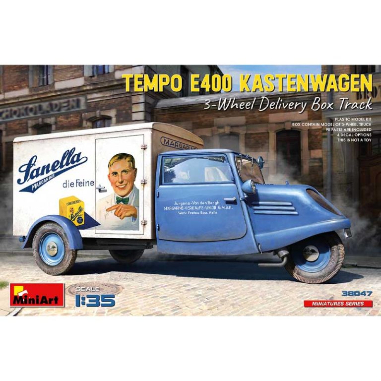 Miniart Tempo E400 Kastenwagen 3 Wheel Box Track (1/35) 38047 – Scale ...