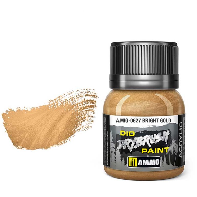 Ammo A.MIG-0627 40ml Bright Gold Dio Dry Brush Paint