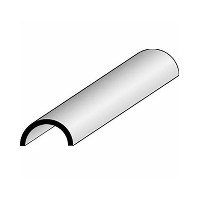 Maquett Plastic Half Round Clear Hollow (5.00mm) 454-55