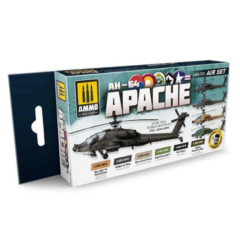 AH64 Apache Paint Set A.MIG-7253 Ammo – Scale Model Shop