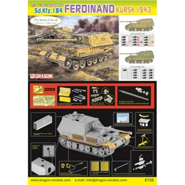 Our Dragon Sd.Kfz.184 Ferdinand (the Battle of Kursk) (1/35) 6726 ...