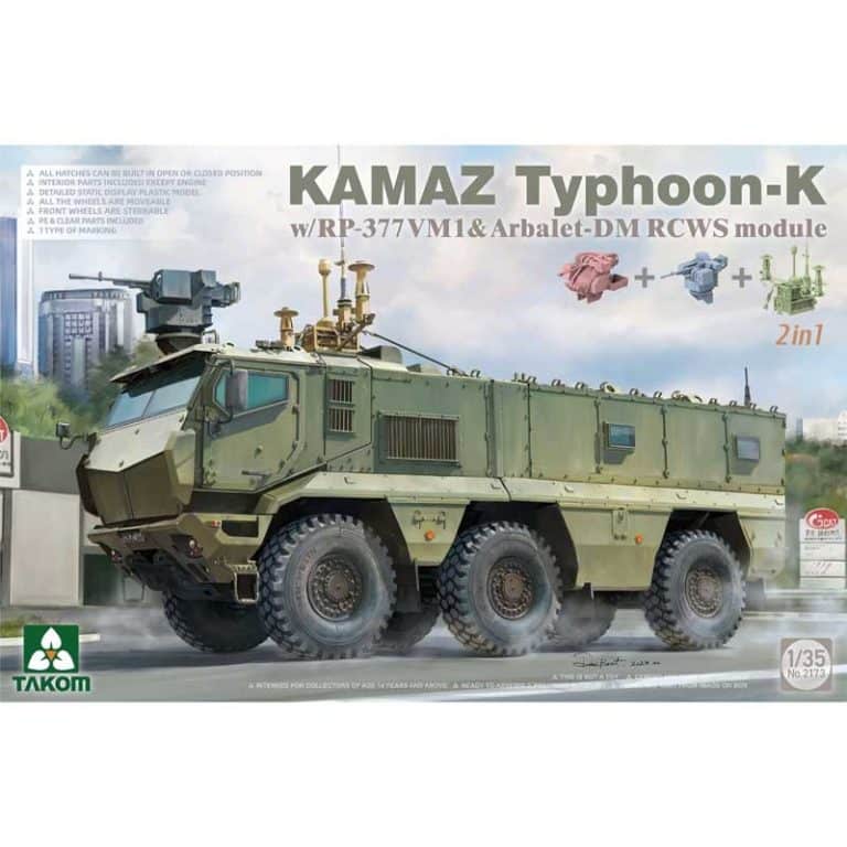 1/35 Russian KamAZ Typhoon K w/ RP-377VM1 & Arbalet-DM RCWS module ...