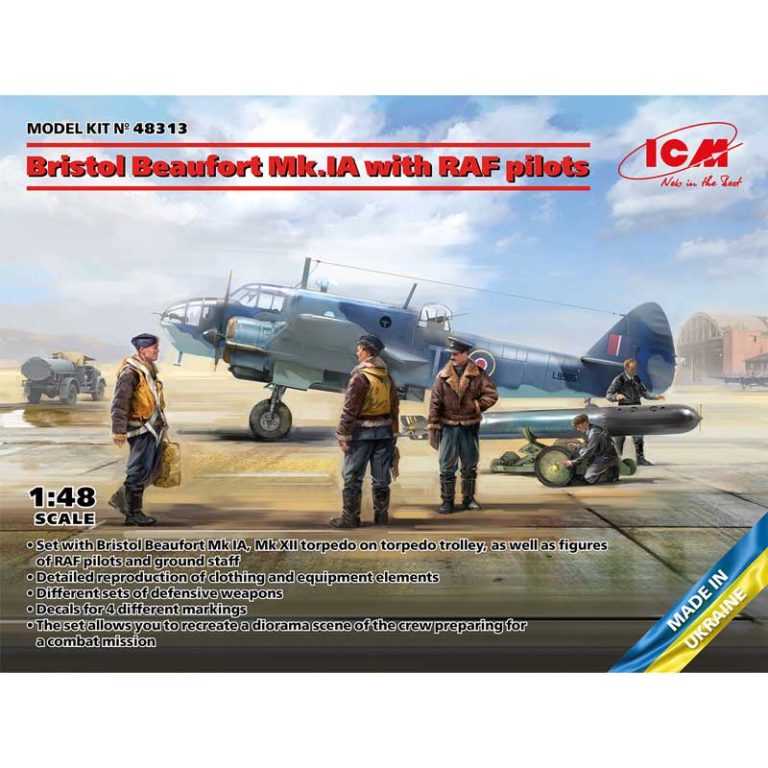 Our 1/48 Bristol Beaufort Mk.IA with RAF Pilots 48313 ICM - Scale Model ...