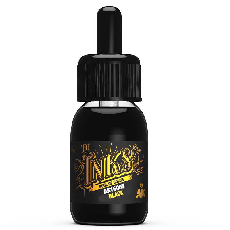 AK Interactive AK16005 30ml Black - The Inks