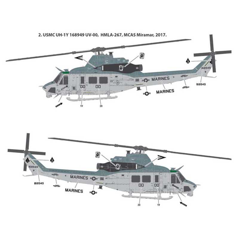Academy 1/35 UH-1Y Venom US Marines Helicopter 12138